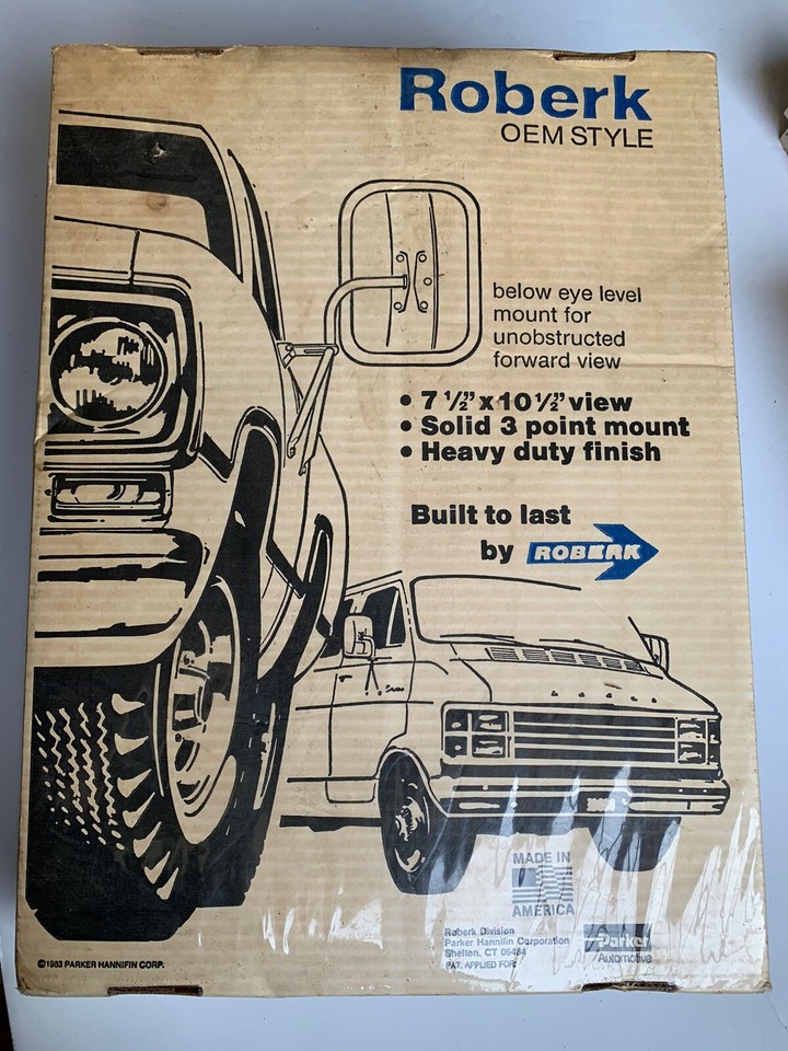 Vintage NOS Roberk Truck And Van Mirror Chrome Model 785 | eBay