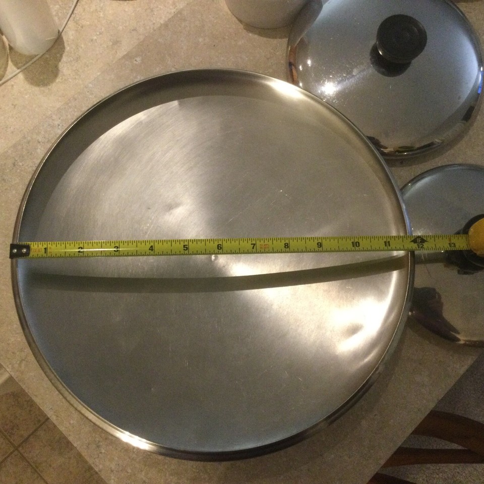 Vtg 1801 Revere Ware Stainless Steel Replacement Lids -5 3/8, 5 3/4,6,7 ...
