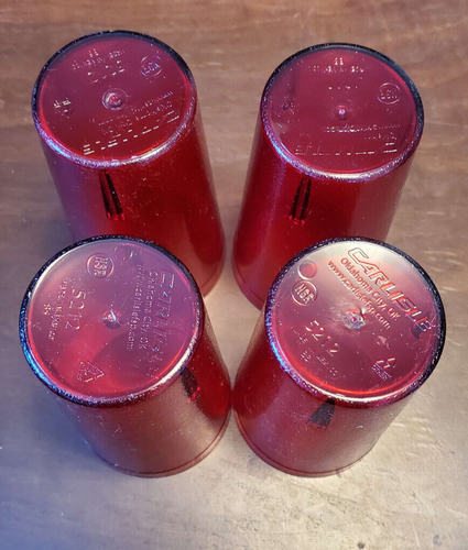 Lot of 4 NEW 12 Oz Red Plastic Cups USA Vintage Pizza Hut Style | eBay
