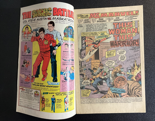 MS MARVEL #1 Comic Book 1ST APPEARANCE MS MARVEL 1977 Raw Carol Danvers ...