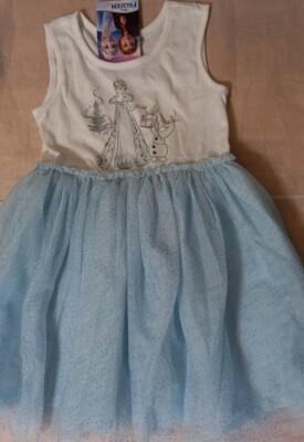 FROZEN ELSA OLAF Licensed costume singlet dress up tulle NEW sizes 5 ...