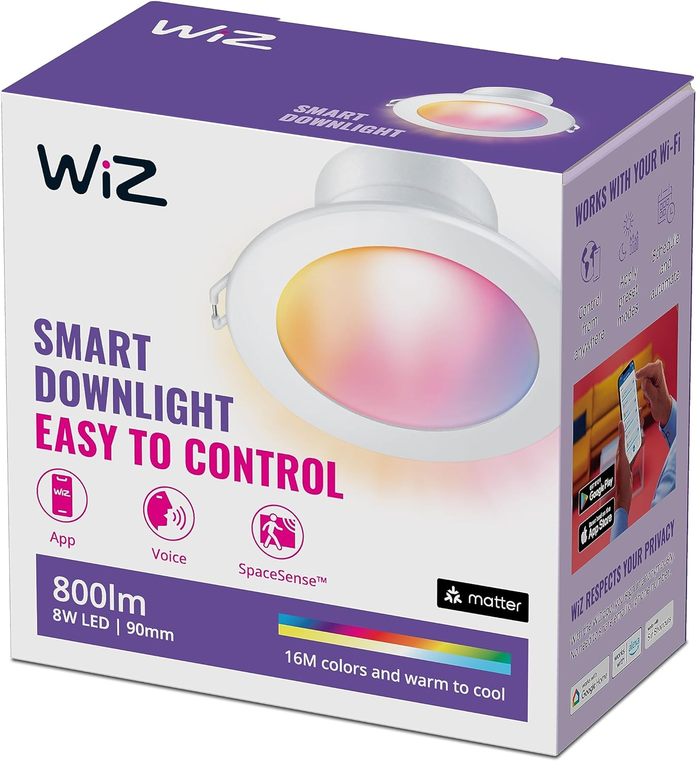 Wiz Color & Tunable White 90Mm Gen2 Ceiling Downlight 1Pk WIZWCADWNLTBT ...