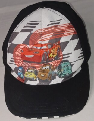 Cars Movie - Cap/ Hat Kids Adjustable - Disney Pixar- Black & Checkered ...