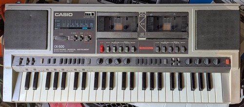 Vintage Casio CK-500 Keyboard Dual Cassette + Box Book Unique! and ...