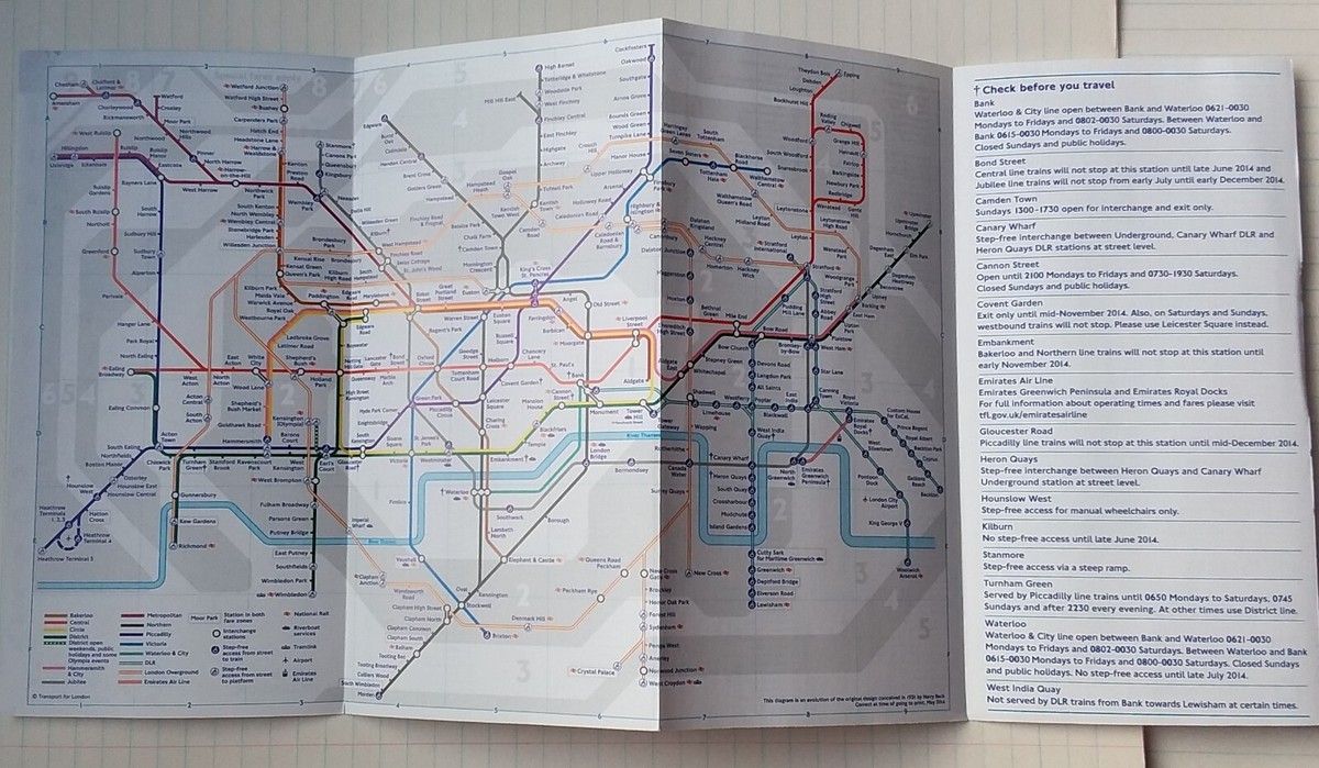 Printable London Tube Map 2014