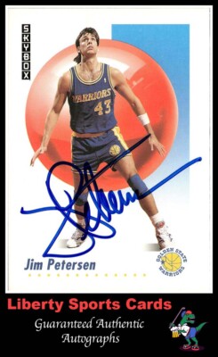 1991-92 Skybox Jim Petersen #97 Authentic Autographed Card Golden State ...