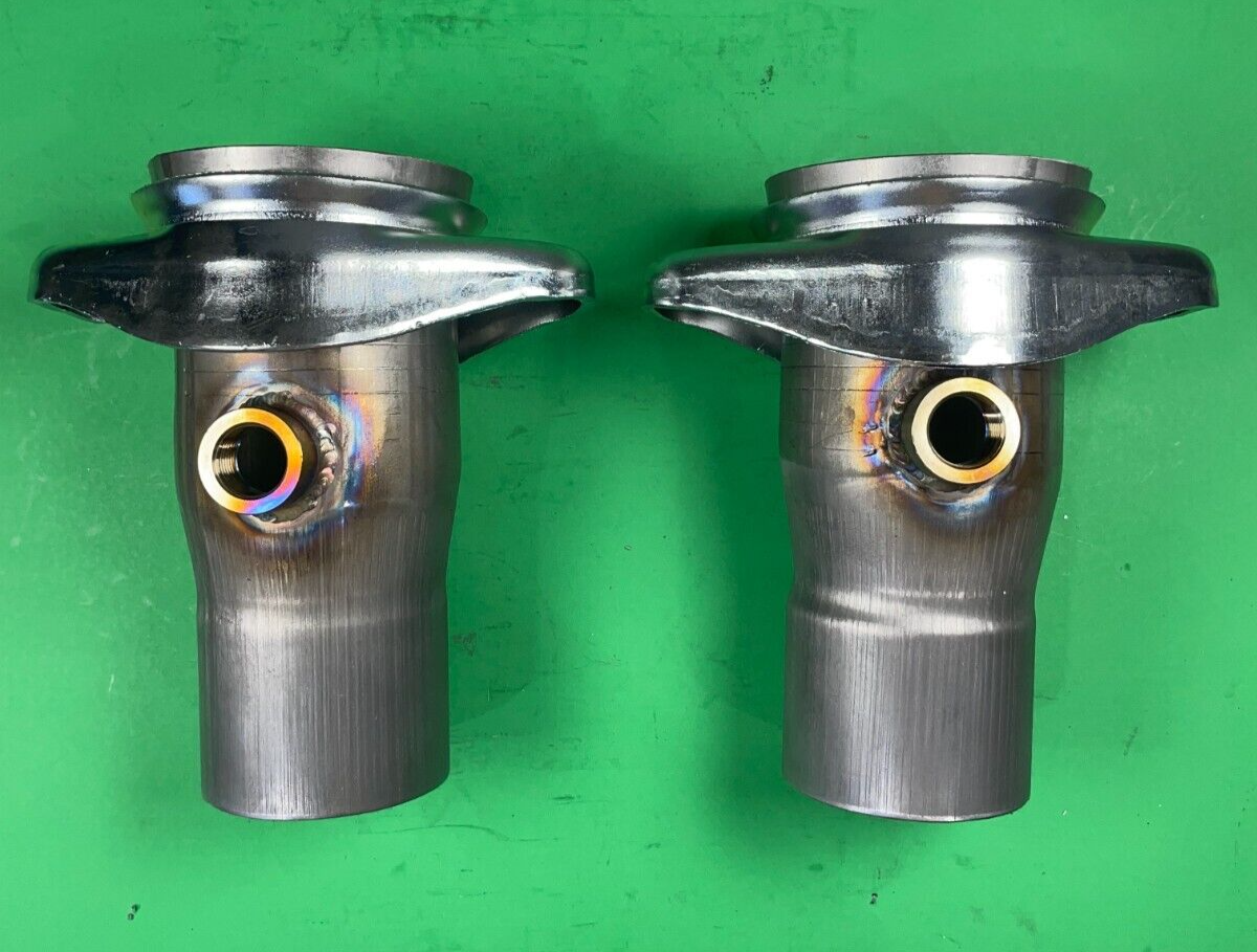 3"Ball Header to 2.5"ID 409 Stainless Socket W/02 Bungs 2 Bolt ...