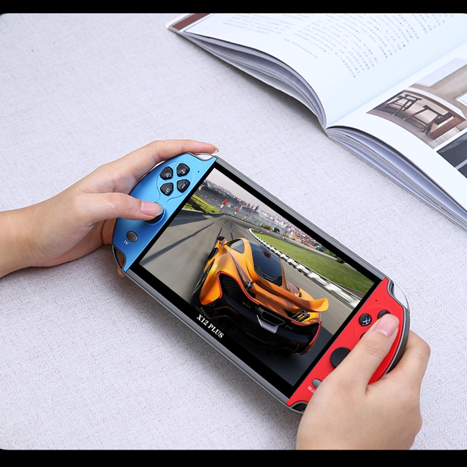 X12 Plus Handheld Retro Game Console 7 inch HD 16GB 1000+Games INCLUDE ...