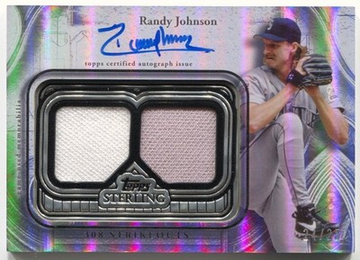 2025 Topps Sterling Randy Johnson Autograph Strikes Relics Dual Jersey ...