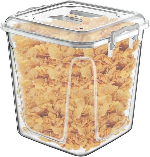 20L Pantry Storage Box Containers Lid Kitchen Food Flour Storage Tub ...