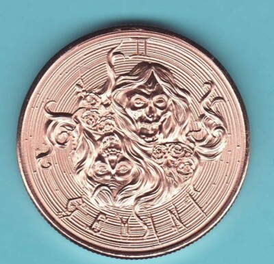 GEMINI in the ZOMBIE ZODIAC SERIES 1 oz. Copper Round Coin 2022 "RARE ...