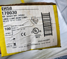 NVENT CADDY Hammer-on Flange Clamps 4H58. 5/16" – 1/2". Box of 100 ...
