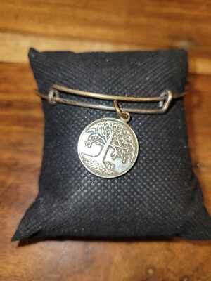 Alex and Ani Tree of Life Charm Expandable Bangle Bracelet Rafaelian ...