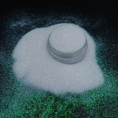 White Opal Iridescent Fine Glitter Dust Powder Nail Body Art Craft Wine ...