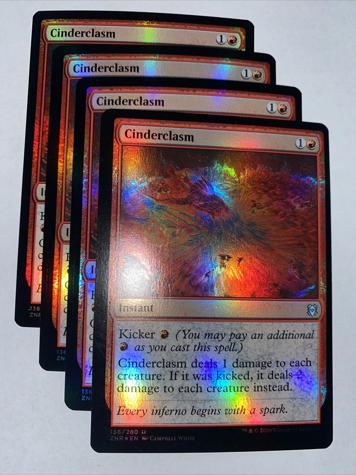 x4 MTG Cinderclasm Zendikar Rising 136/280 Foil Uncommon NM | eBay
