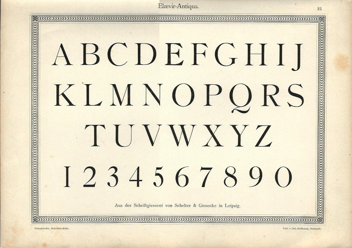 Old Writing Alphabet