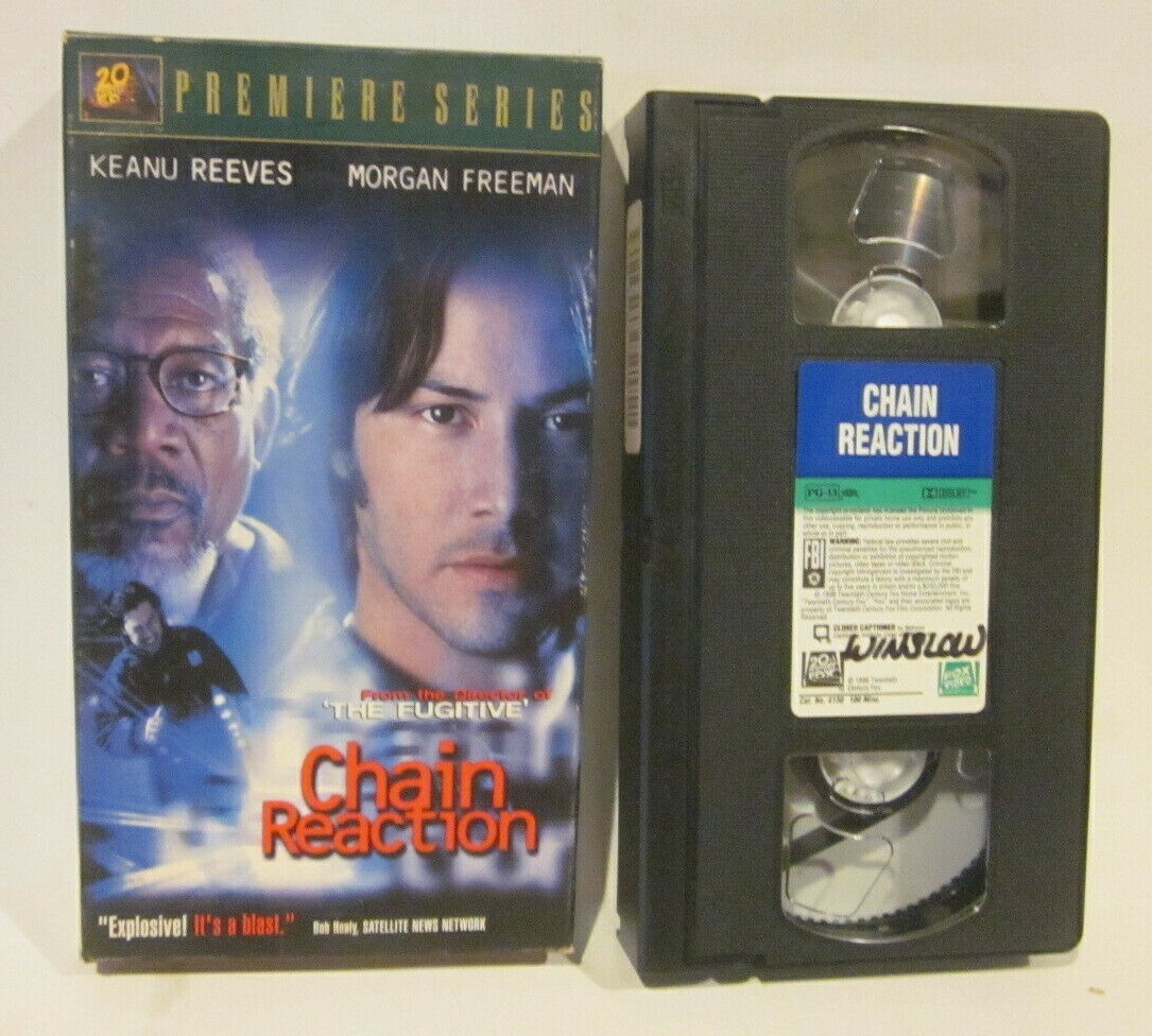 Chain Reaction VHS Staring Keanu Reeves, & Morgan Freeman 86162413032| eBay