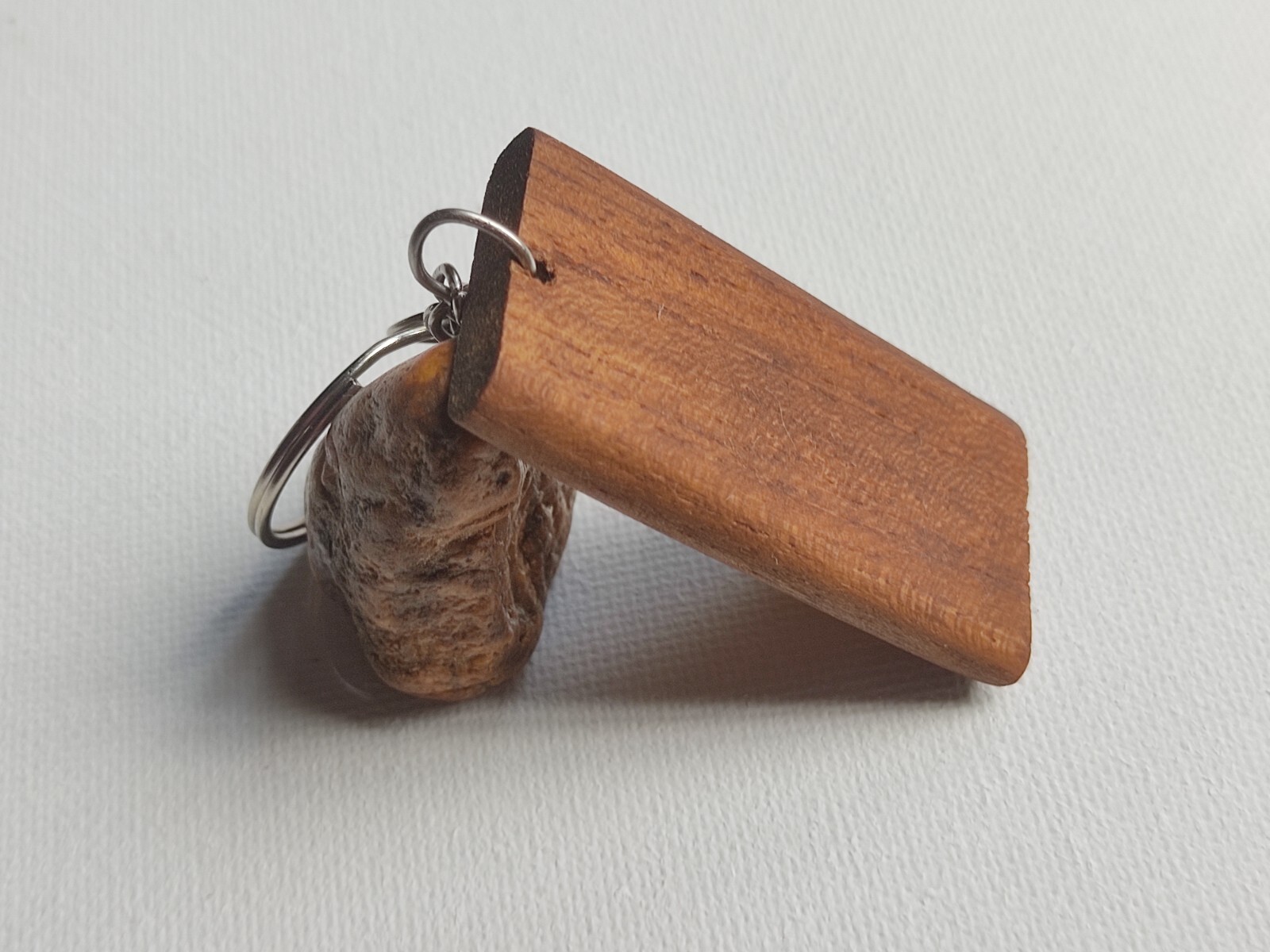wooden keychain | Teak wooden key tag | Handmade solid key rings ...