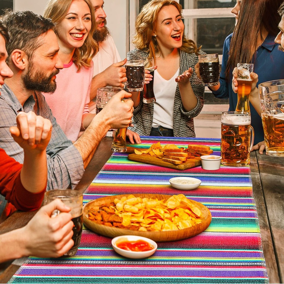 Mexican Table Runner 4Pack 14 x 110 Inches Large Mexican Theme Party Decorati... | eBay