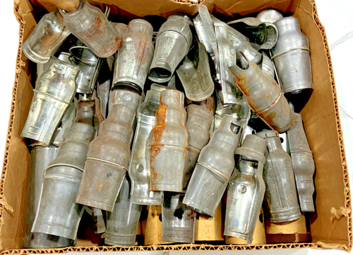 Vintage Lot 50+ Pieces Antique Radio Vacuum Tube Metal Shields Goat and ...