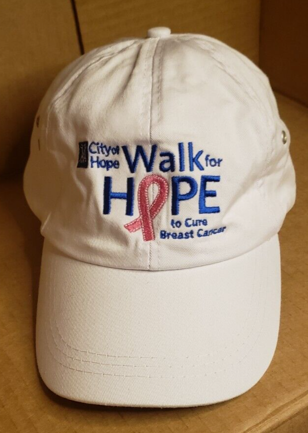 City of Hope Walk for Hope to Cure Breast Cancer Baseball Cap/Hat White ...