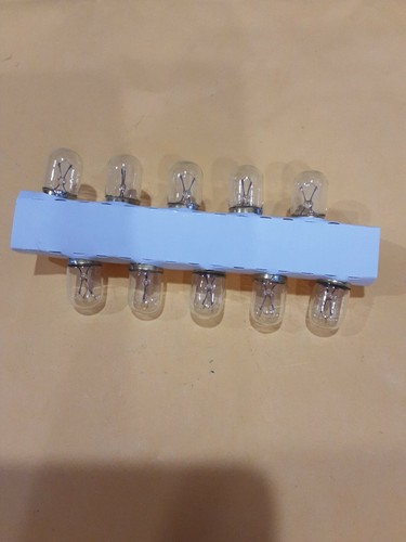set of 10 light bulbs 1847 T3 1/4 M BAY6.3 V .15A .38cp Vintage bulbs ...