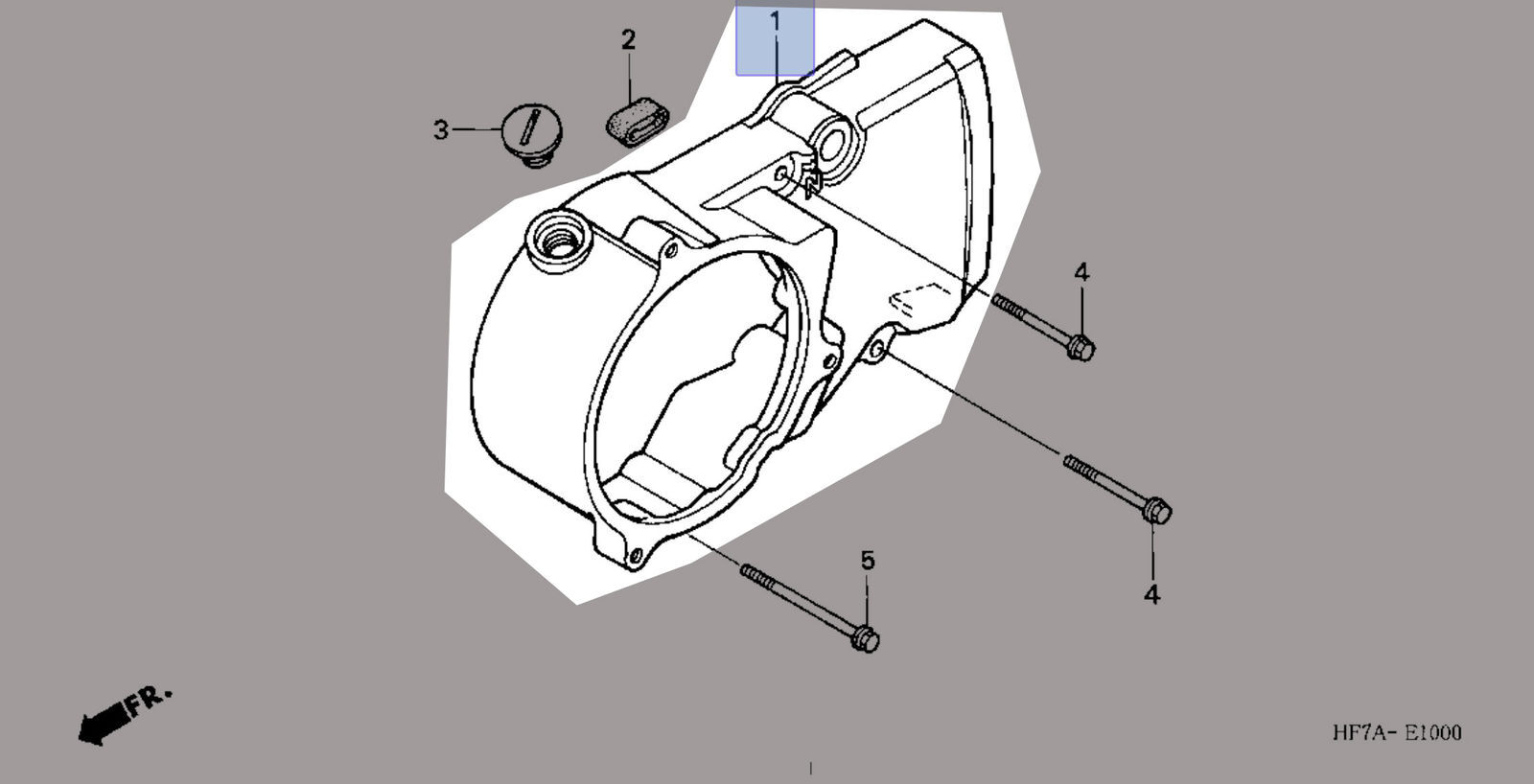 Honda 1993-2005 Trx90 TRX 90 OEM Left Motor Engine Crankcase Cover ...
