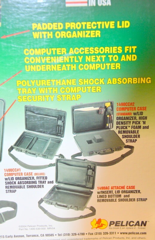 Pelican 1490 Laptop Case fits 15" Diagonal screen: 14 3/8 x 10 7/8 x 2 ...