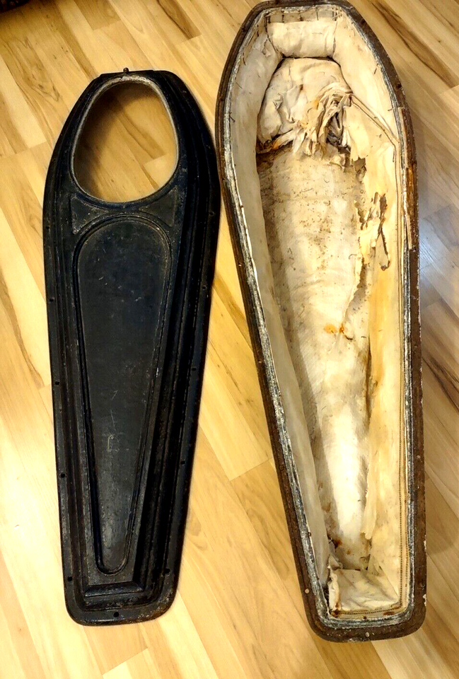 Funeral Casket Victorian Infant Casket Coffin 1850's Cast Iron With ...