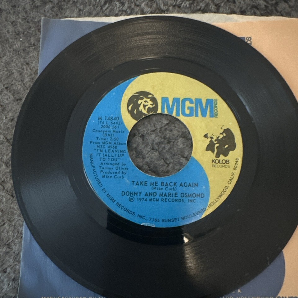 Donny and Marie Osmond - Deep Purple / Take Me Back Again | eBay