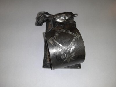 BILLY GOAT FIGURAL SILVERPLATE NAPKIN RING # 181 BY KNICKERBOCKER MFG ...