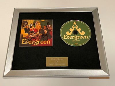 🎶💿⭐️SIGNED/AUTOGRAPHED PENTATONIX - EVERGREEN FRAMED CD PRESENTATION 🎶💿 ...