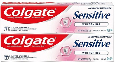 2 PACK Colgate Toothpaste Sensitive Prevent Repair Whitening Max ...