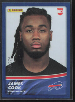 2022 Panini Sticker & Card James Cook Blue Rookie #258/275 Bills | eBay