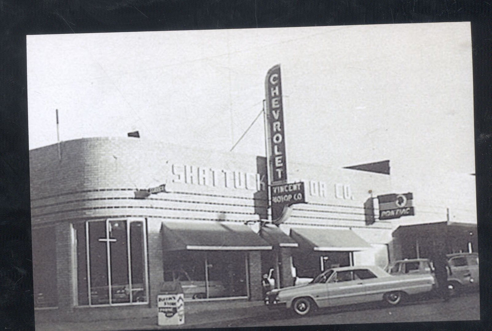 REAL PHOTO SHATTUCK OKLAHOMA 1964 CHEVROLET CAR DEALER OLD CARS ...