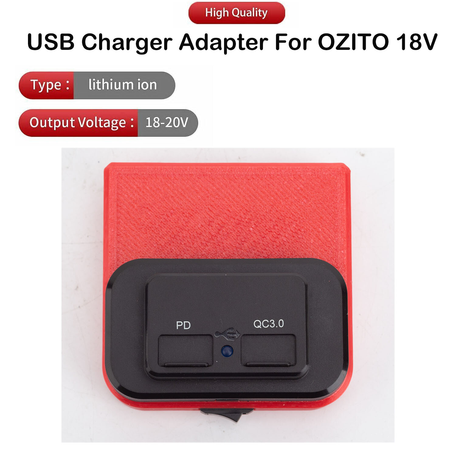 NEW USB Charger Adapter For OZITO 18V Battery Fast Charging USB Power ...