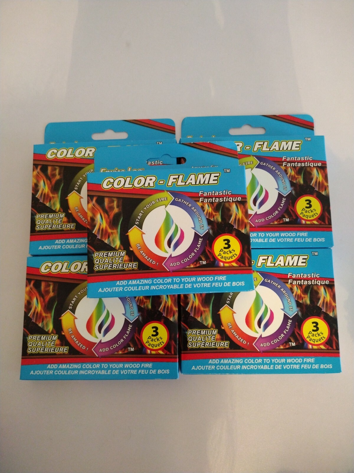 Lot of (5) Enviro-Log Color-Flame, add Color to Firelog, 3 ct/pack. A5 ...