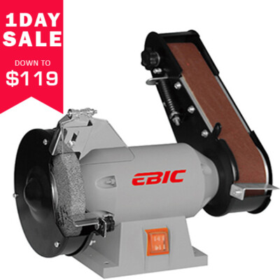 EBIC Bench Grinder & Belt Sander Combo, Linisher Polisher Polishing ...