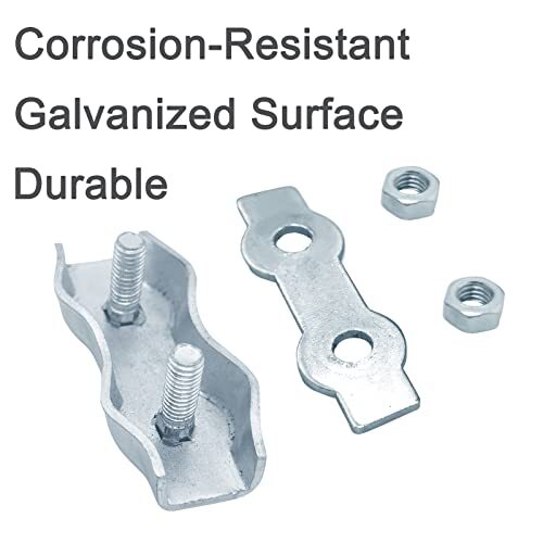 25 PCS M5 Poly Rope Connector Wires Splicer Galvanized Steel Connector ...