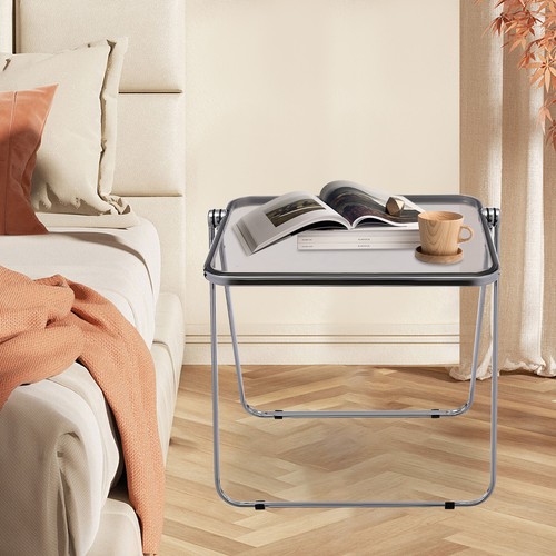 Foldable Acrylic Tray Table Foldable TV Tray Small Folding Desk Side ...