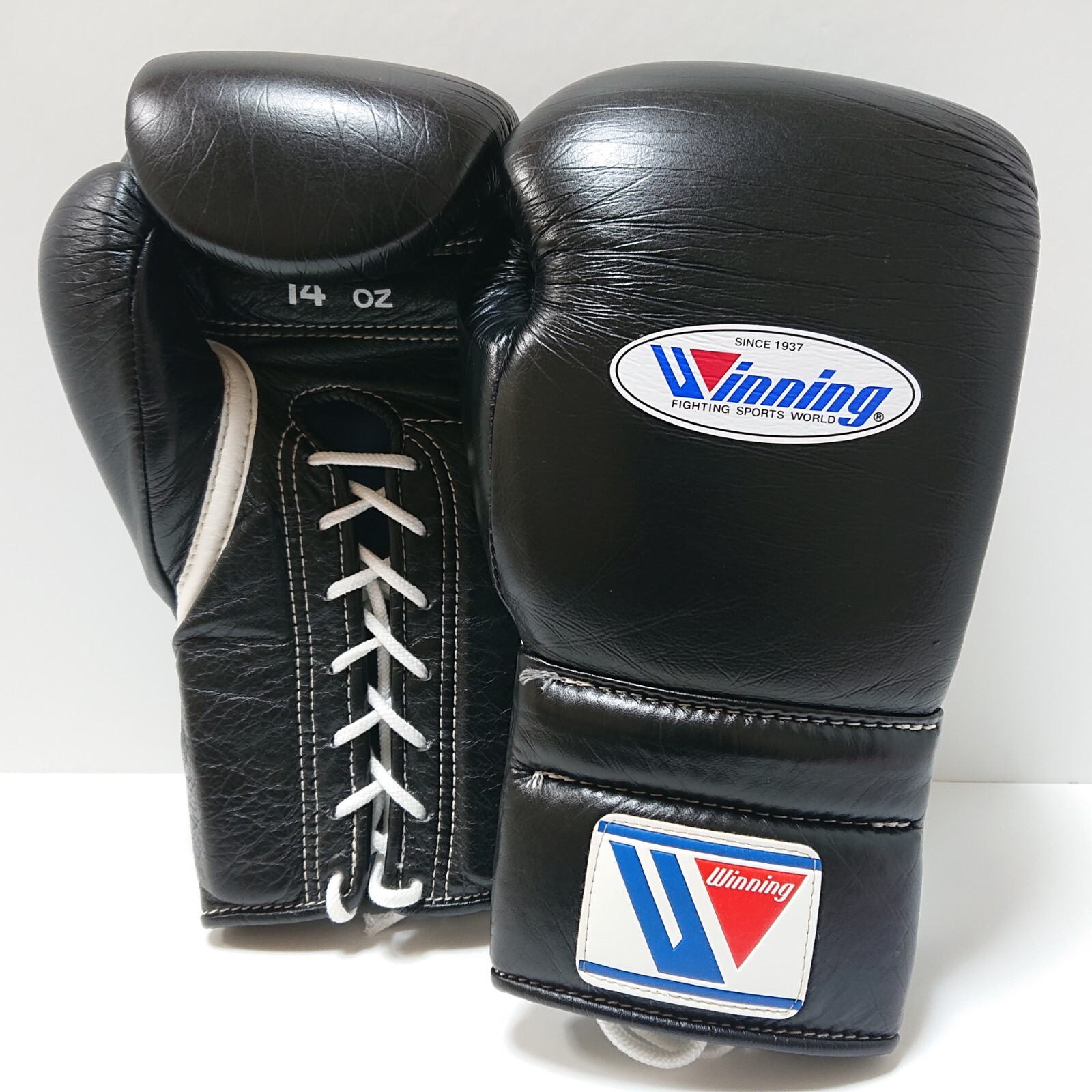 Winning Boxing Gloves Lace up 14oz Red X Black From Japan FedEx ...