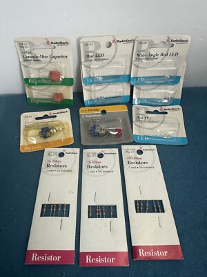 NOS Radio Shack Assorted Components LED Bulbs, Button, Toggle Switch ...
