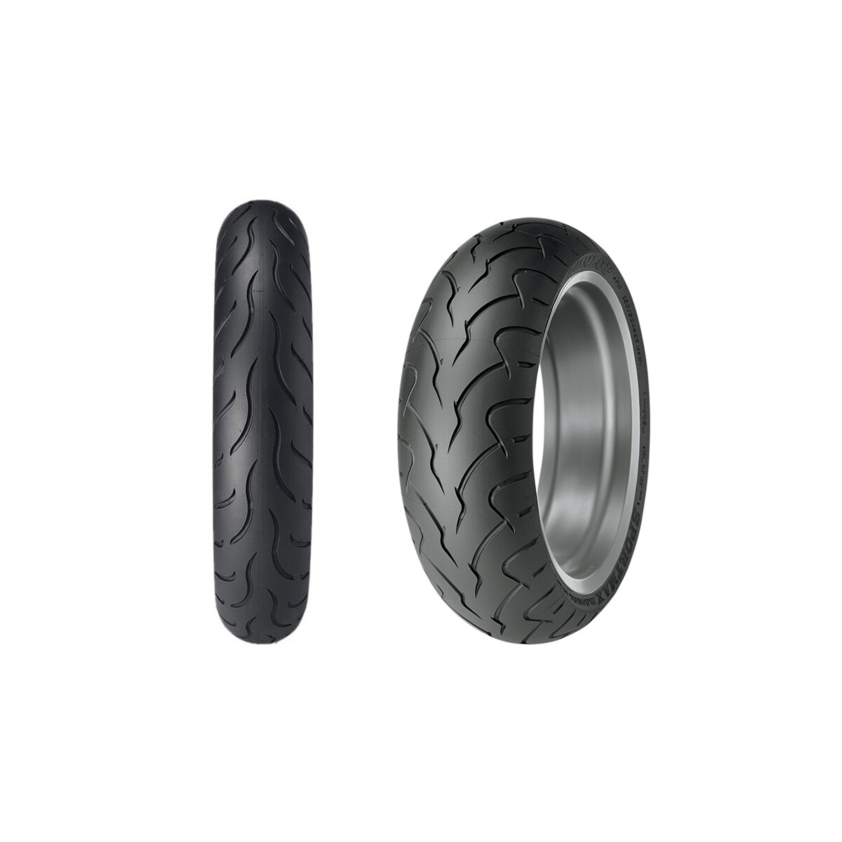 Dunlop D207/8ZR 120/70ZR19 Front 180/55ZR18 Rear Tire Set Harley V-Rod ...