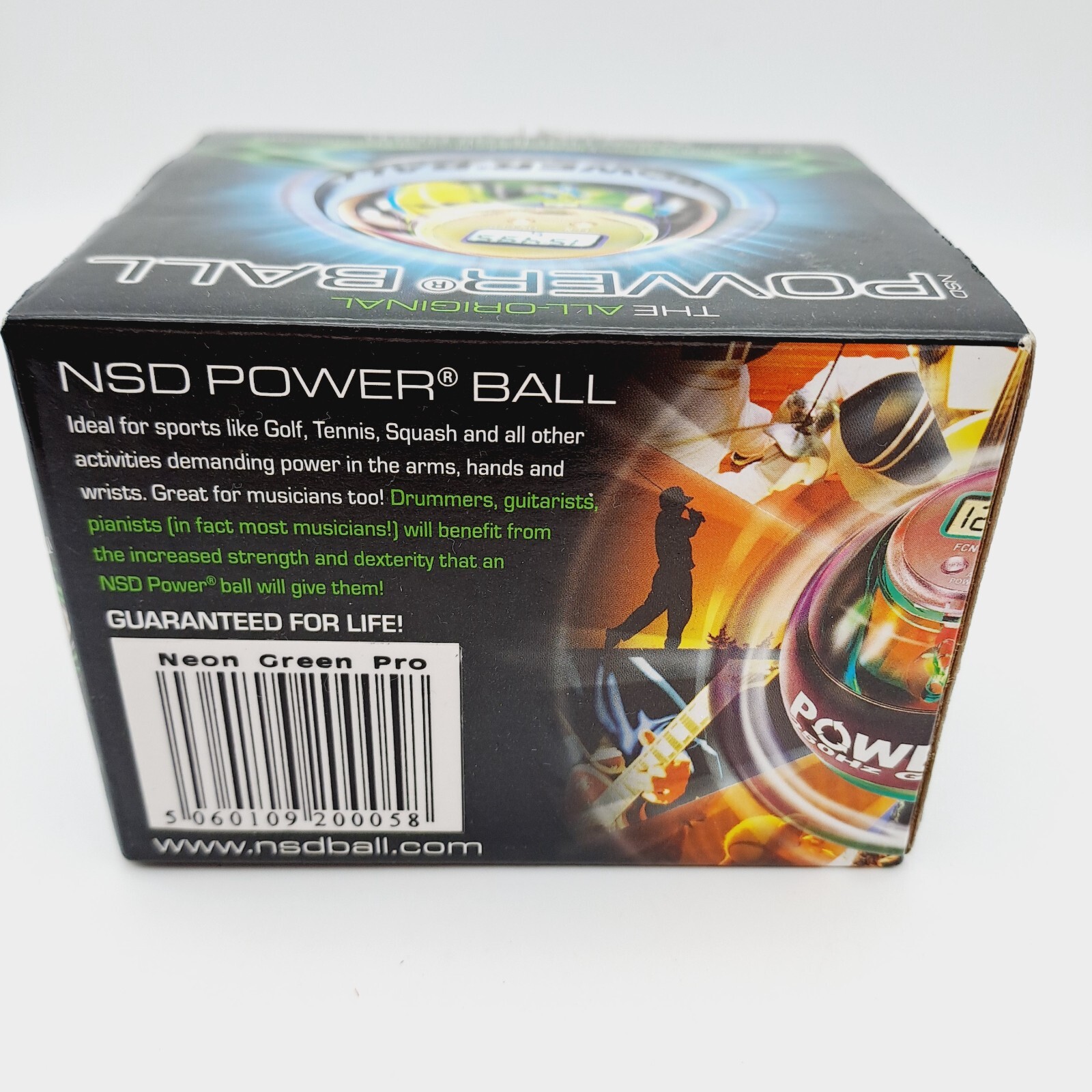 NSD Powerball 250hz Neon Green Pro - Muscle-building Hand Gyroscope for ...