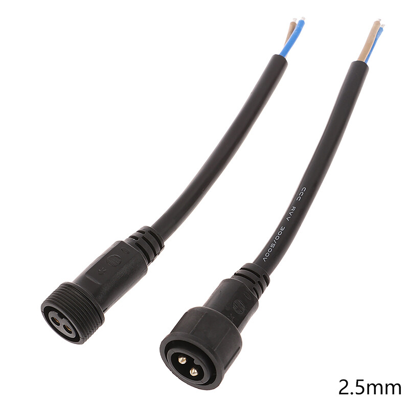 2 Pin Square Waterproof Male Female Cable Connector Plug Butt Extension ...