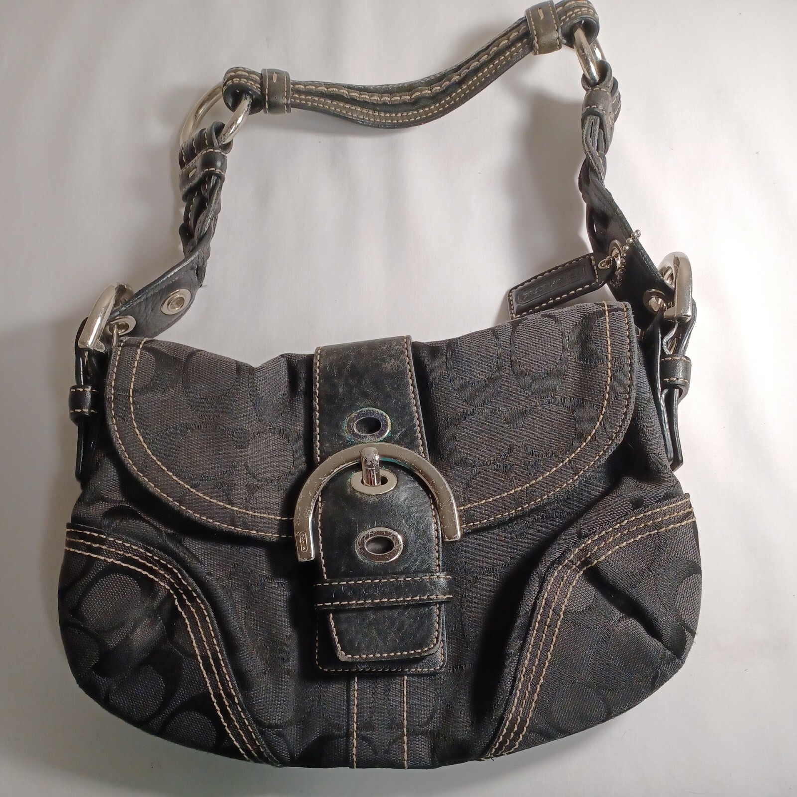 Coach Signature C Black Hobo Shoulder Bag - *See Deta… - Gem