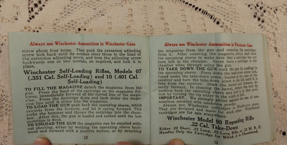 1930s WINCHESTER Repeating Arms Co SHOTGUNS & RIFLES General ...