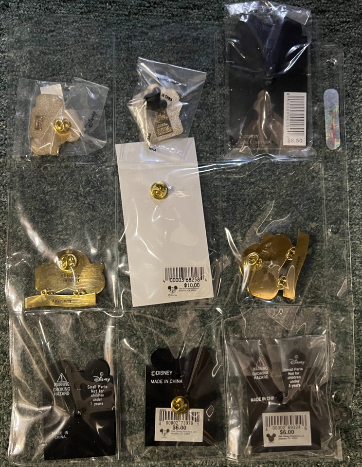 Disney Pins Full Sheet Of 9 Pins Rare Vintage Full Sets LE NOC NIP #1 ...