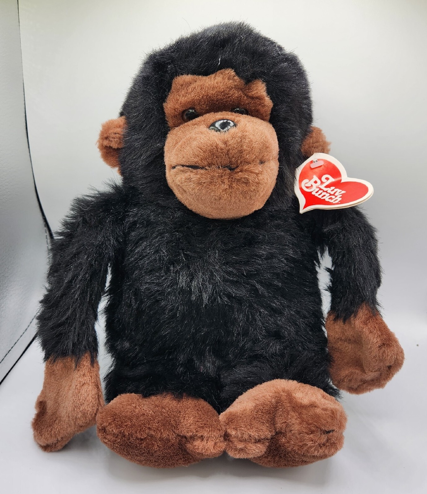 LUV BUNCH Gorilla Plush Apsco Gifts Black Brown Ape Monkey Stuffed ...