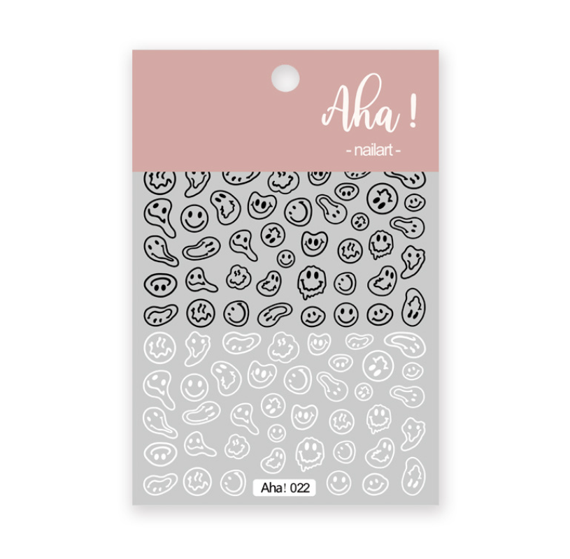 3D Melty Smiley Nail Art Decals Stickers Sliders Adhesive NH20 | eBay